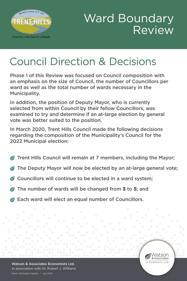 Ward Boundary and Council Composition Review | Municipality of Trent Hills